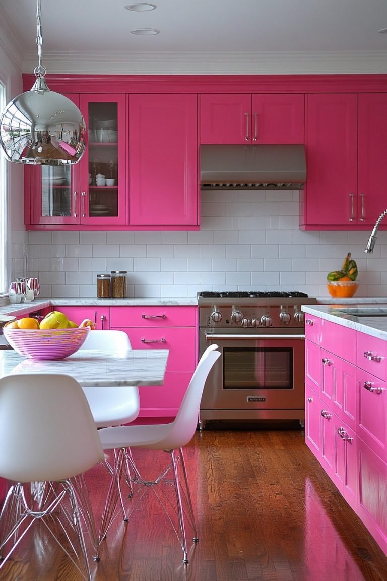 29 Pink Kitchen Ideas To Brighten Up Your Cooking Area - Courtneys World