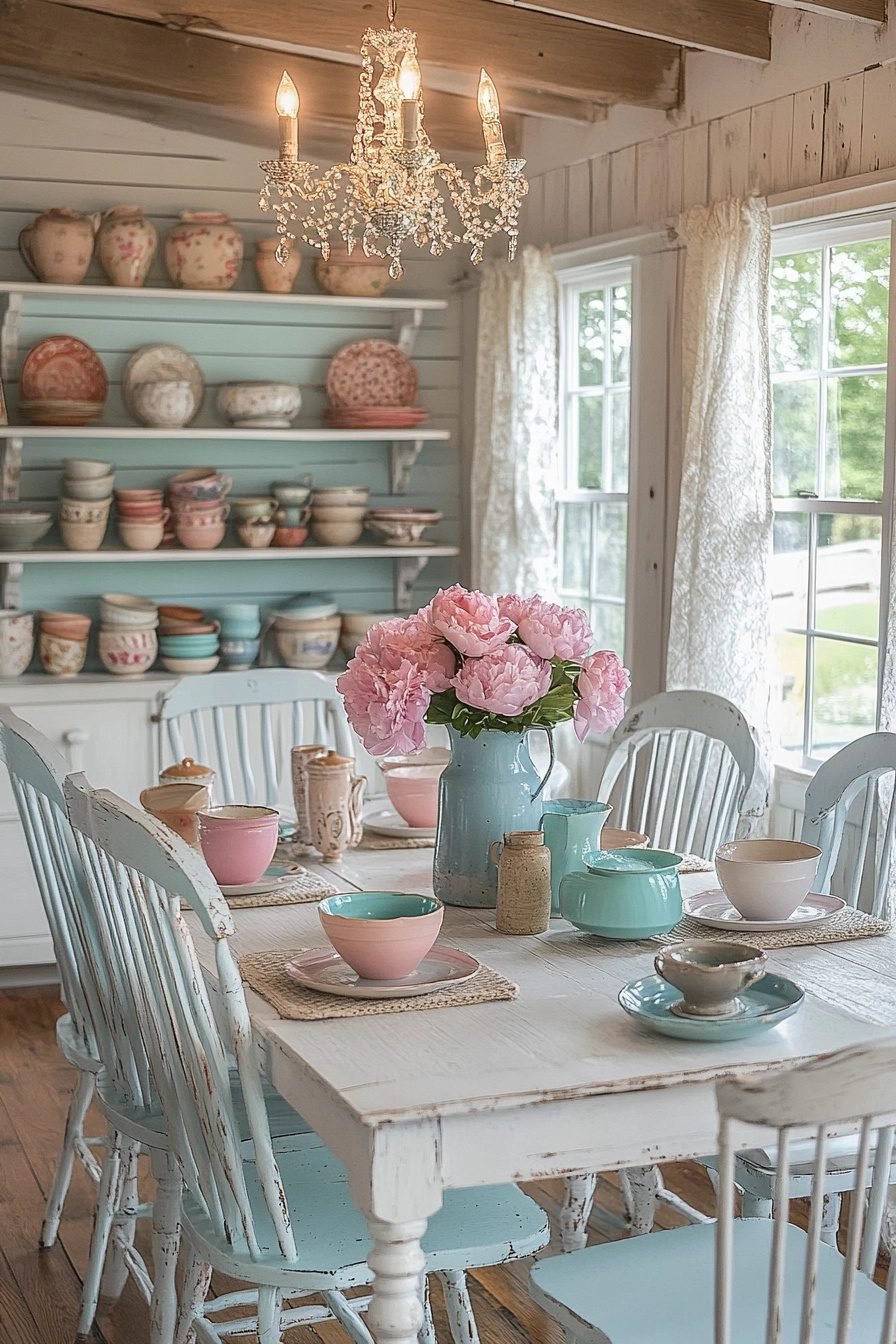 29 Shabby Chic Dining Room Ideas For A Cozy Gathering Space - Courtneys ...