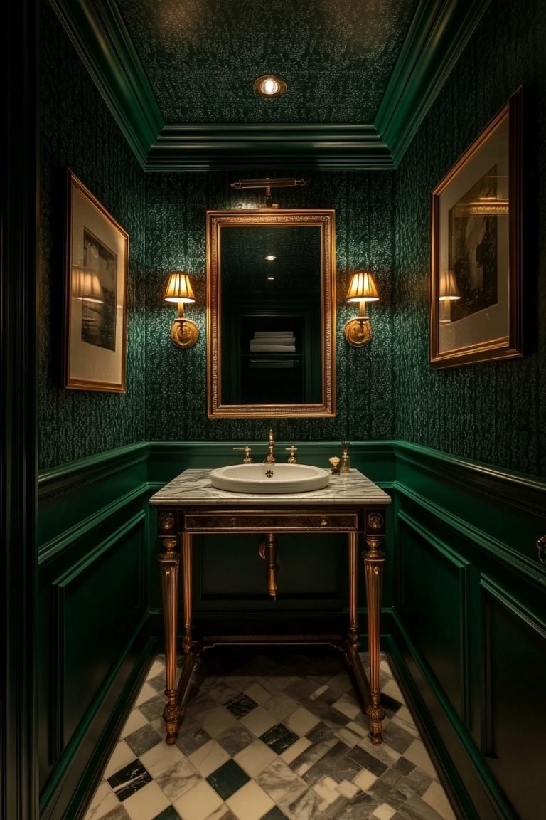 29 Emerald Green And Gold Bathroom Ideas For A Luxurious Space ...