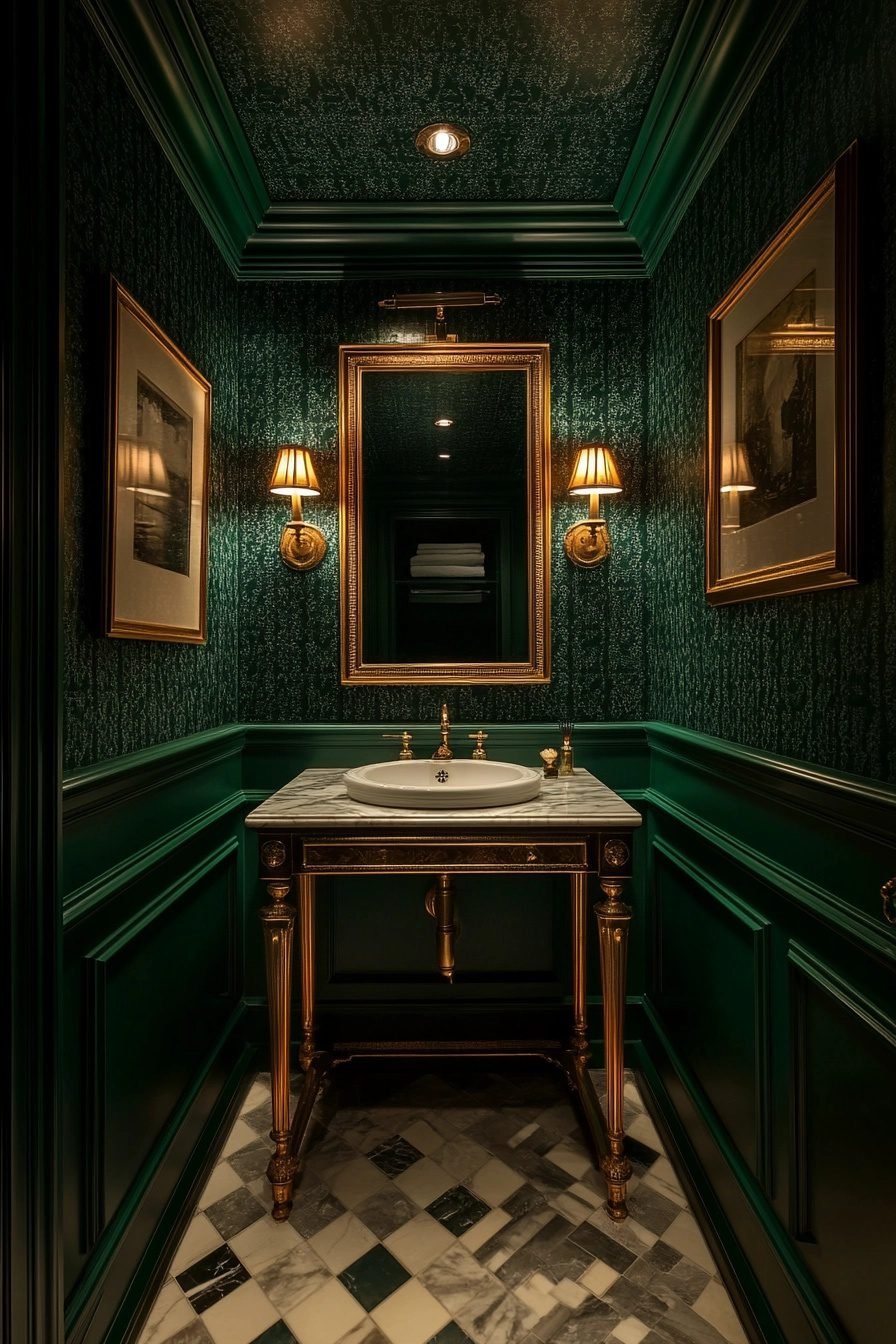 29 Emerald Green And Gold Bathroom Ideas For A Luxurious Space ...