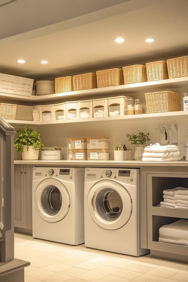 29 Basement Laundry Room Ideas For Ultimate Organization - Courtneys World