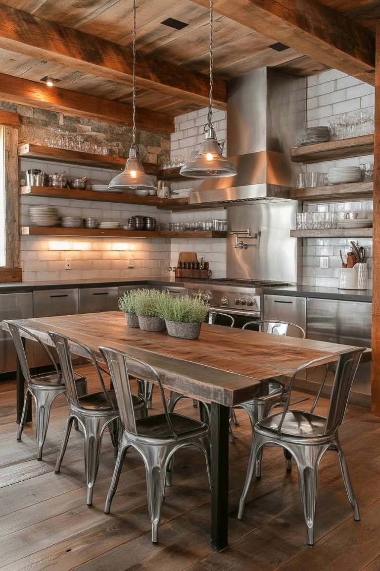 29 Industrial Farmhouse Kitchen Ideas For A Rustic Charm - Courtneys World