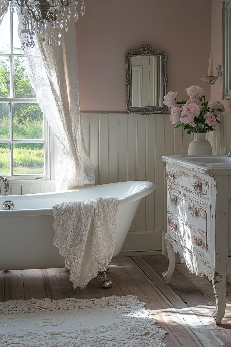 29 Shabby Chic Bathroom Ideas For Elegant Comfort - Courtneys World