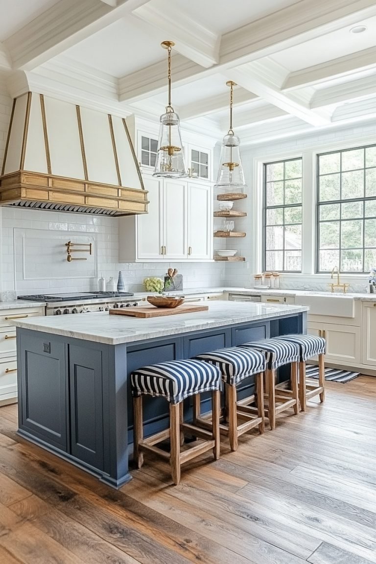29 Coastal Farmhouse Kitchen Ideas For A Breezy Cooking Space ...