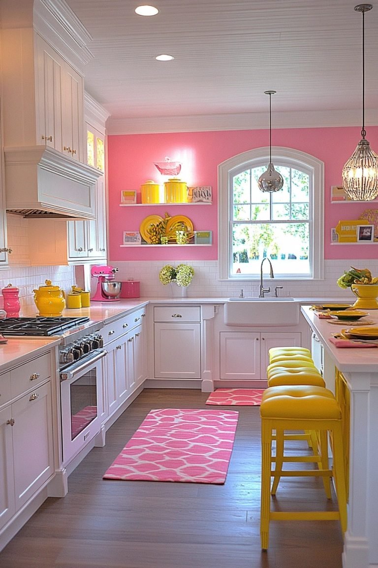 29 Pink Kitchen Ideas To Brighten Up Your Cooking Area - Courtneys World
