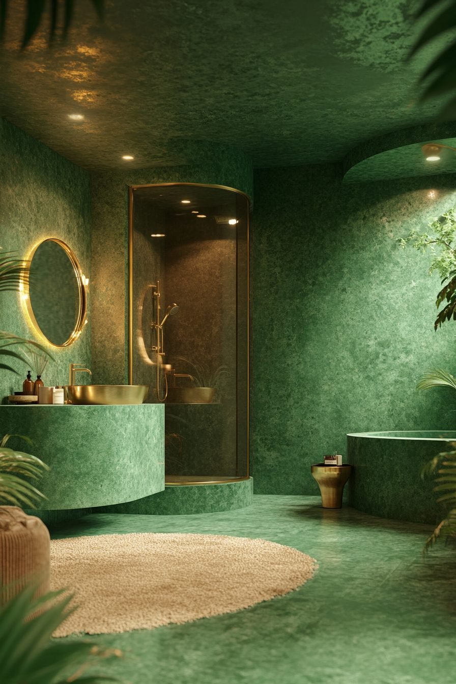 29 Emerald Green And Gold Bathroom Ideas For A Luxurious Space ...