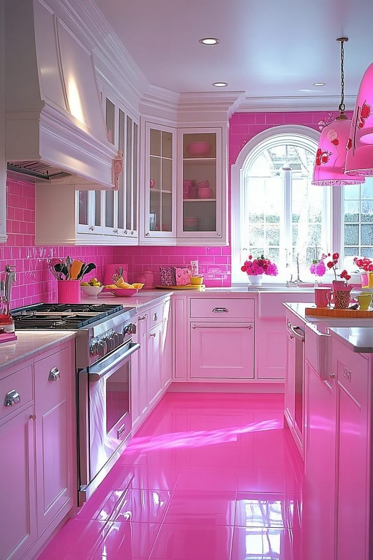 29 Pink Kitchen Ideas To Brighten Up Your Cooking Area - Courtneys World