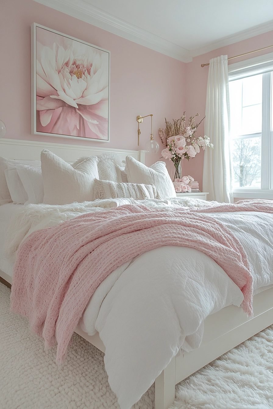 29 Pink And White Bedroom Ideas For A Soft And Elegant Look - Courtneys ...