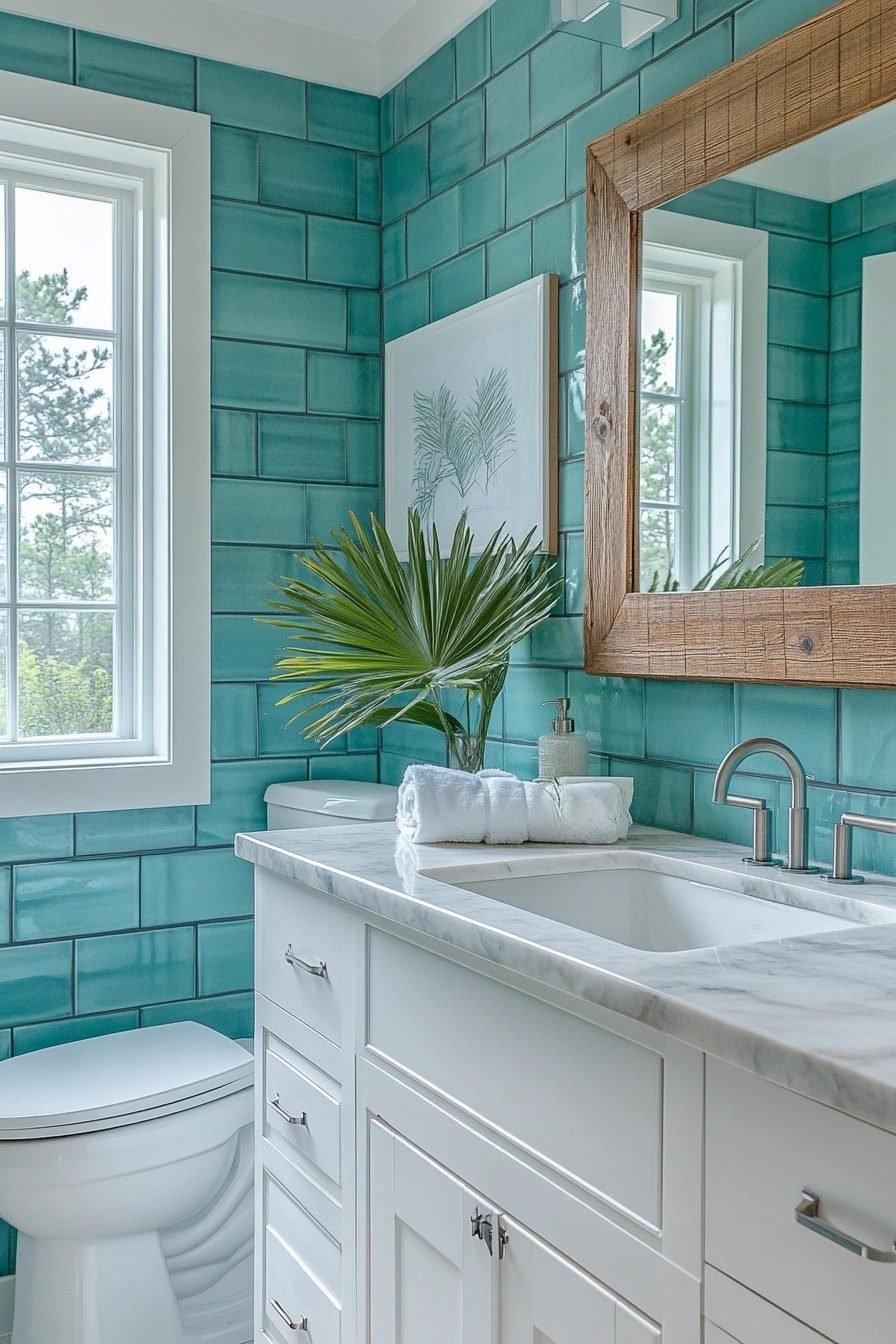 29 Coastal Farmhouse Bathroom Ideas To Enhance Your Home With Coastal ...