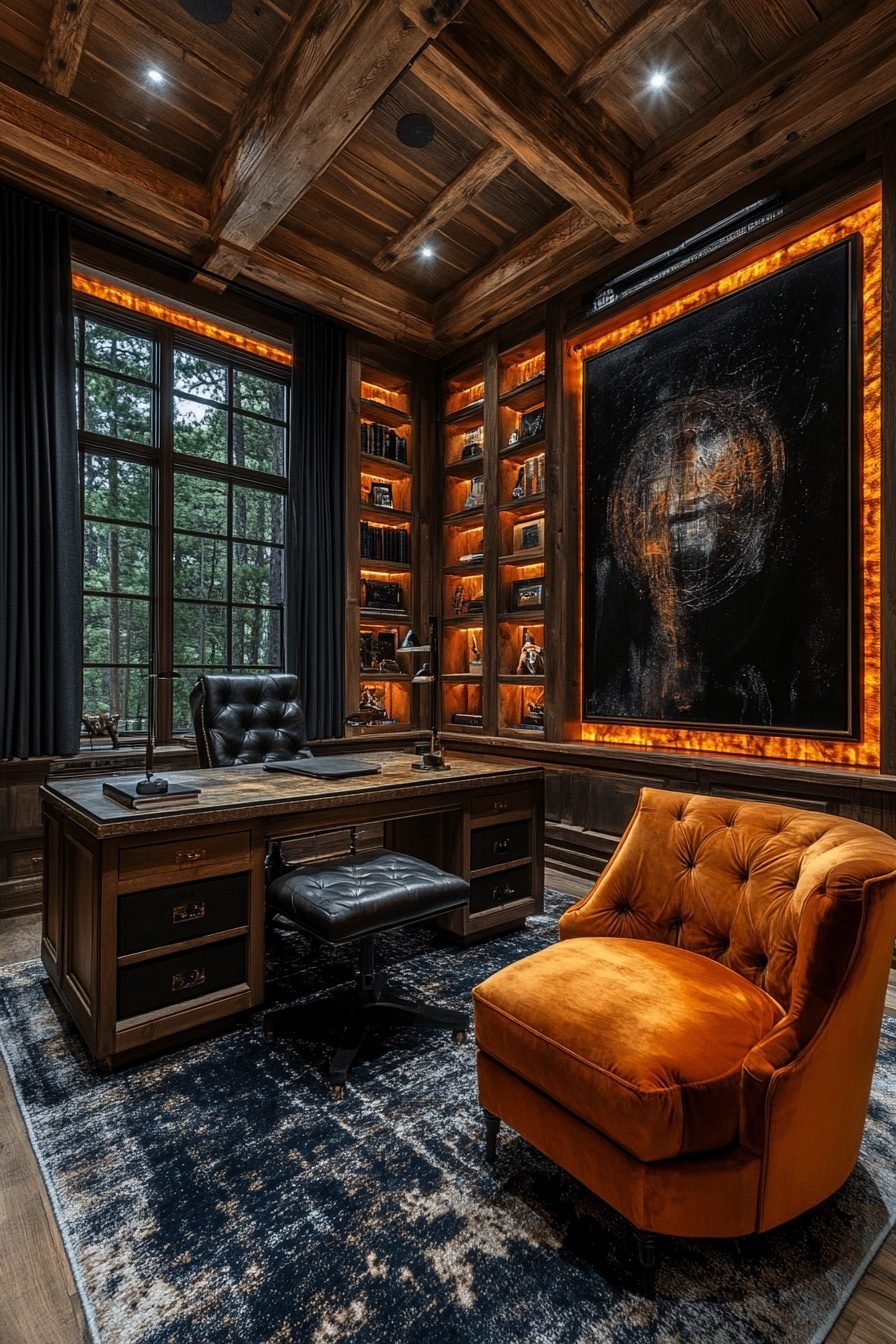 29 Small Cabin Interior Office Ideas For Designing A Small Yet ...