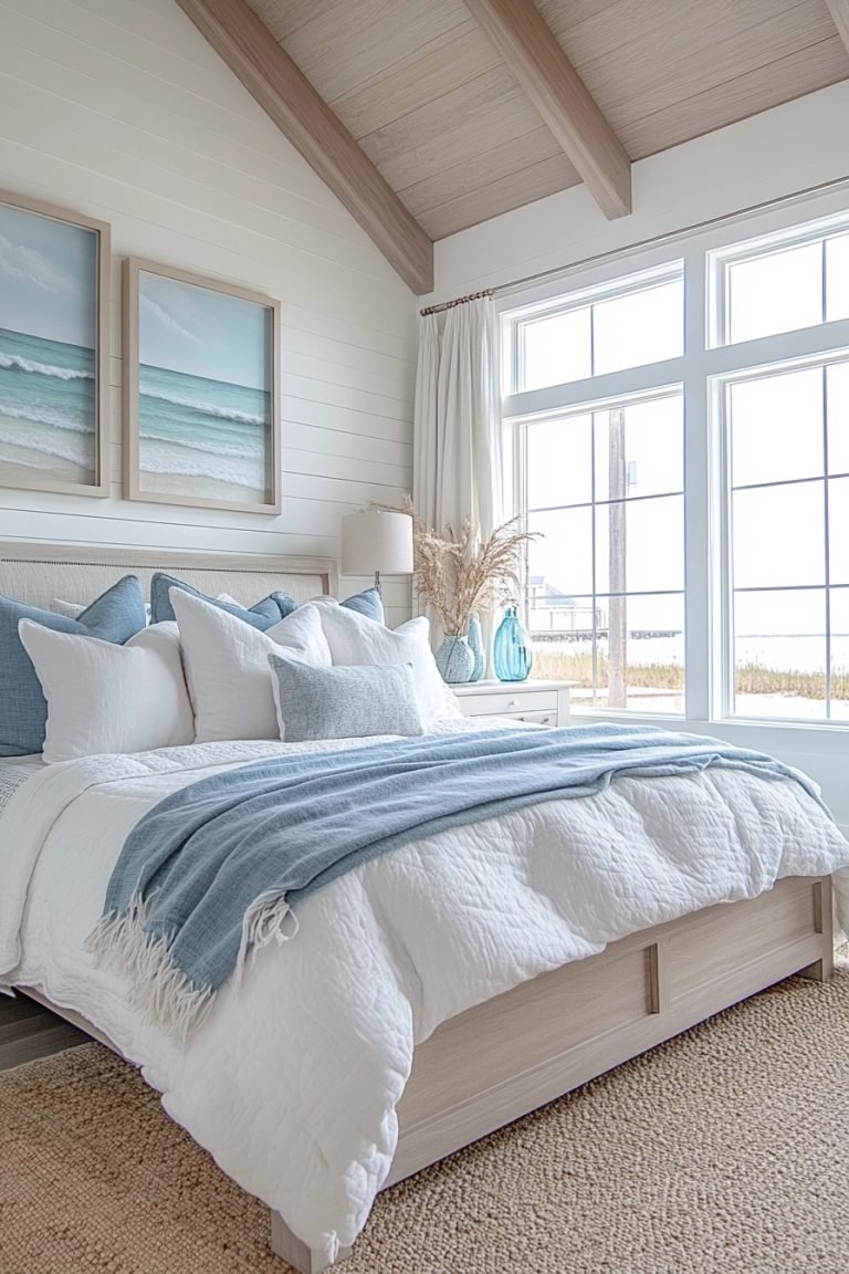 Farmhouse Coastal Bedroom Ideas: Blending Rustic Charm with Ocean Views