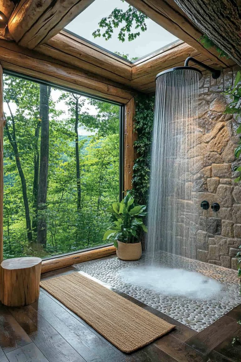 29 Small Log Cabin Interior Bathroom Ideas For A Perfectly Cozy Upgrade ...
