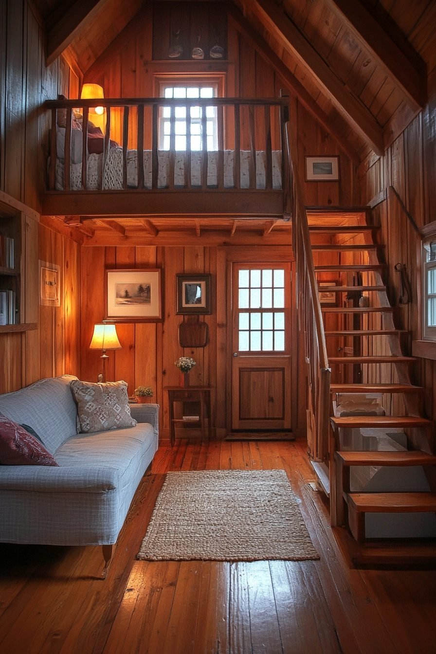 29 Small Cabin Interior With Loft Ideas For Smart Space-Saving ...