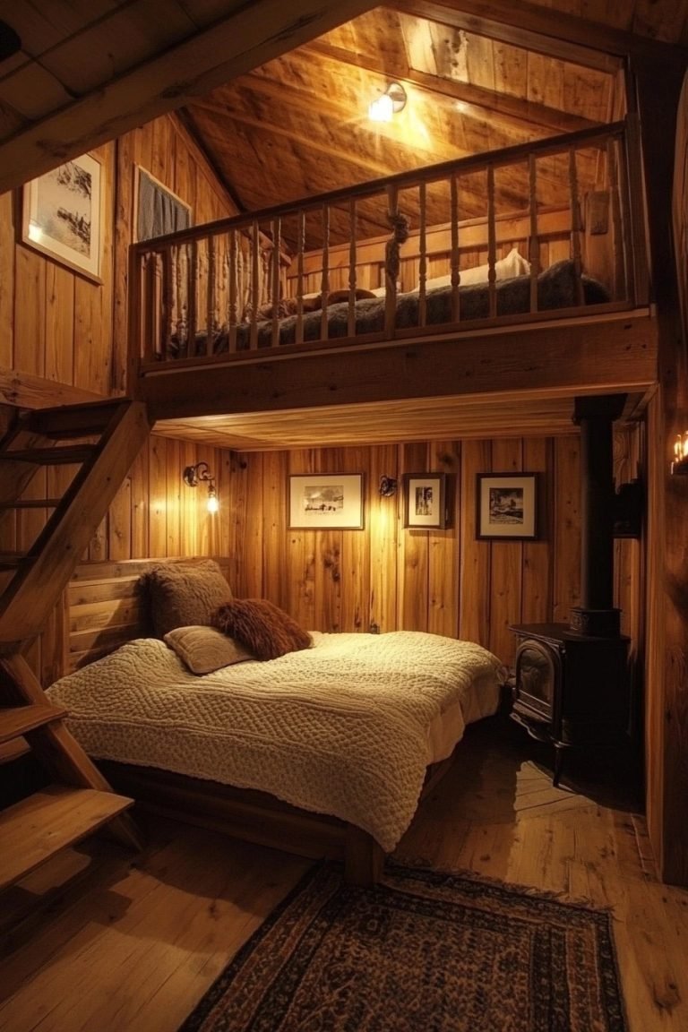 29 Small Cabin Interior With Loft Ideas For Smart Space-Saving ...