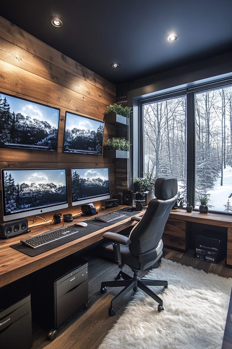 29 Small Cabin Interior Office Ideas For Designing A Small Yet ...