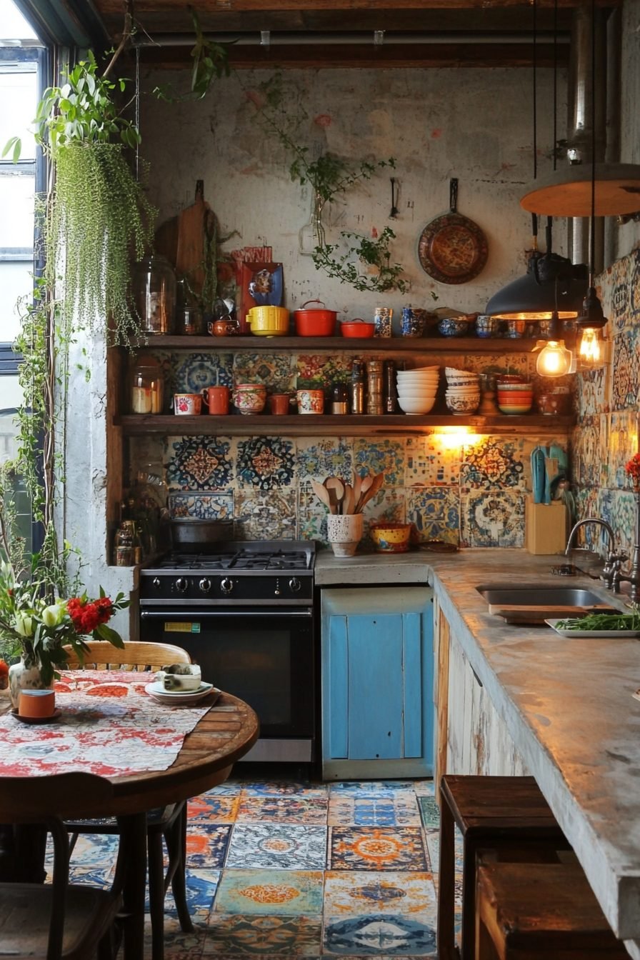 29 Modern Boho Kitchen Ideas To Bring Color And Texture Into Your Space ...