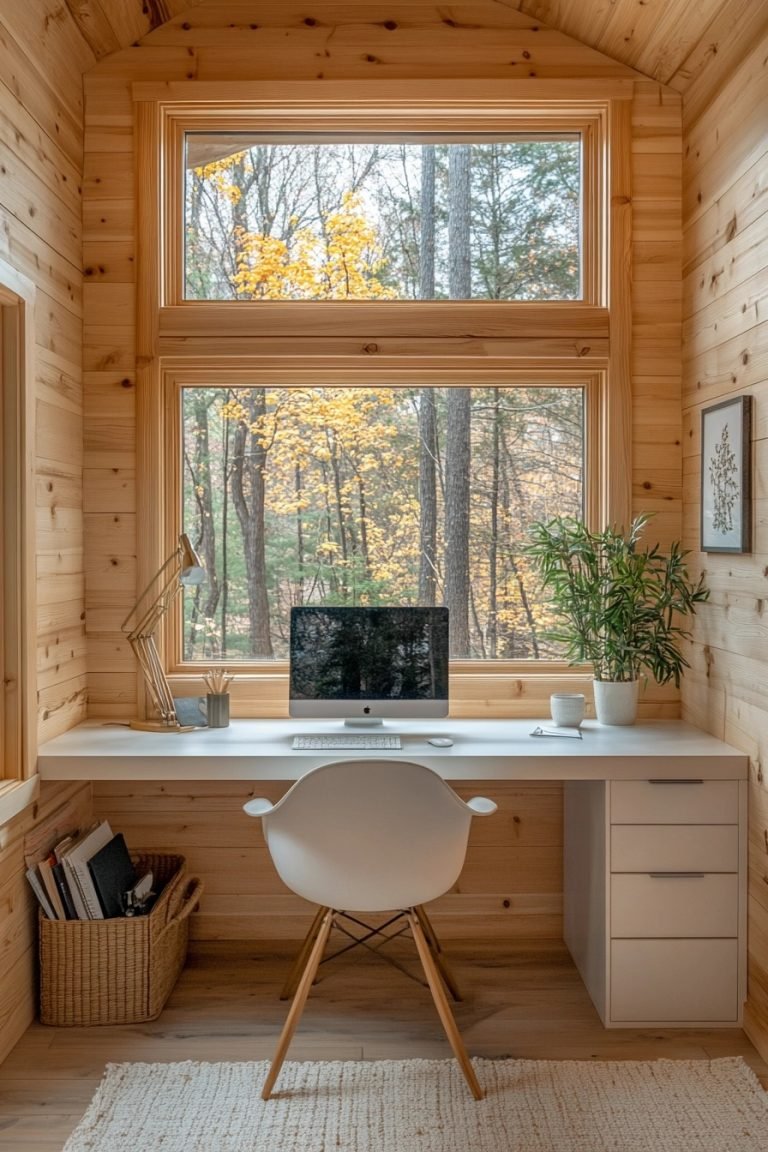 29 Small Cabin Interior Office Ideas For Designing A Small Yet ...