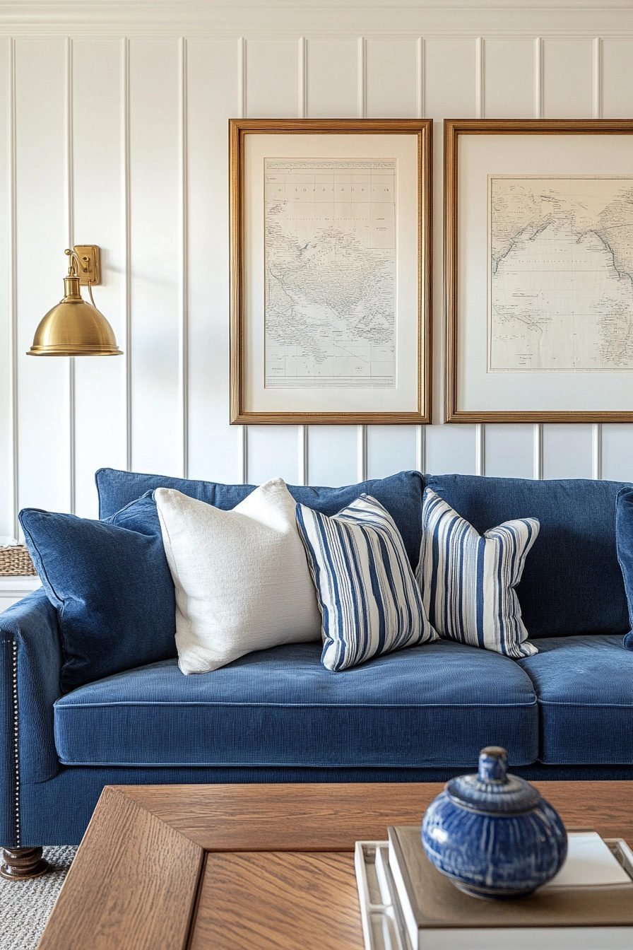 29 Coastal Preppy Living Room Decor Ideas For A Stylish Seaside ...