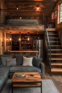 29 Small Cabin Interior With Loft Ideas For Smart Space-Saving ...