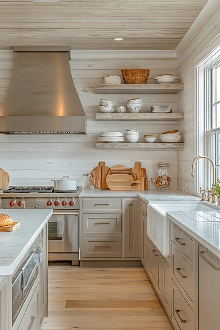 29 Coastal Farmhouse Kitchen Ideas That Capture Seaside Serenity ...