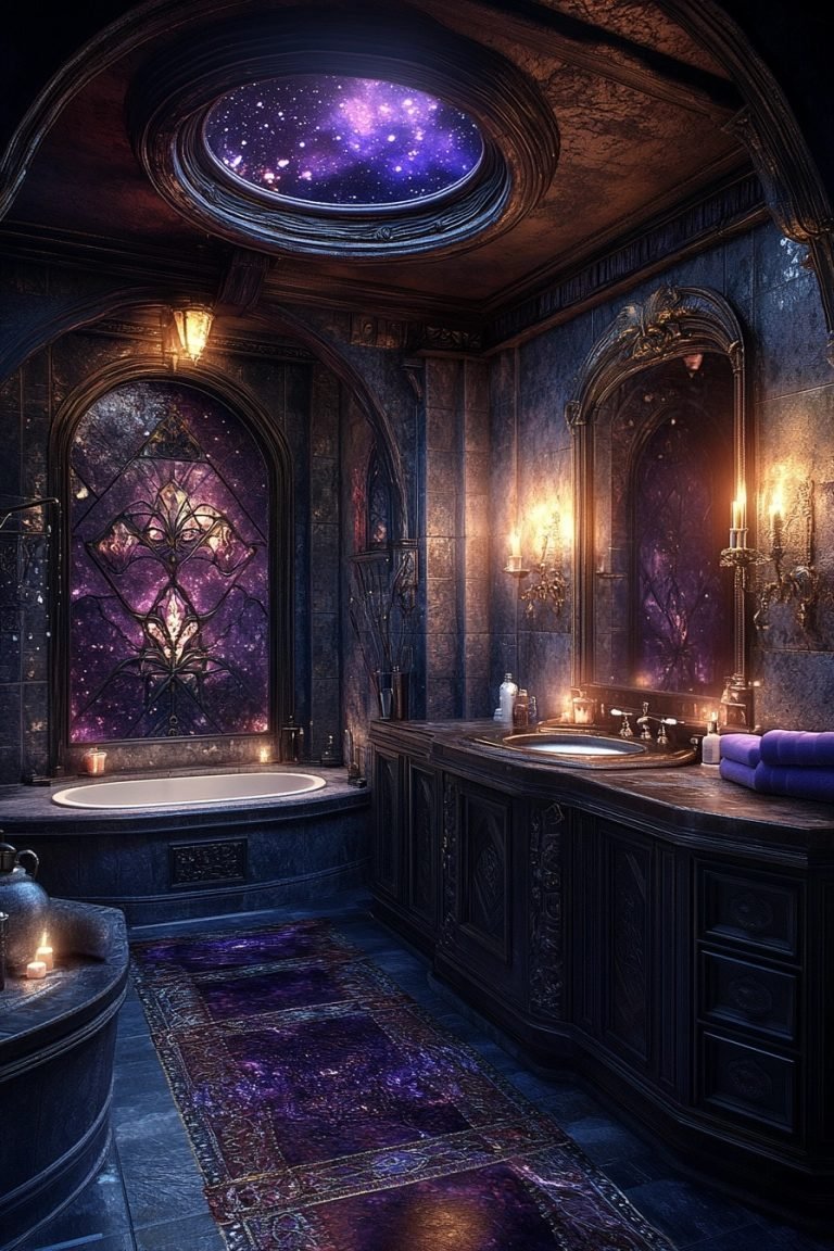 29 Western Gothic Bathroom Ideas To Create A Dark And Mysterious Space ...