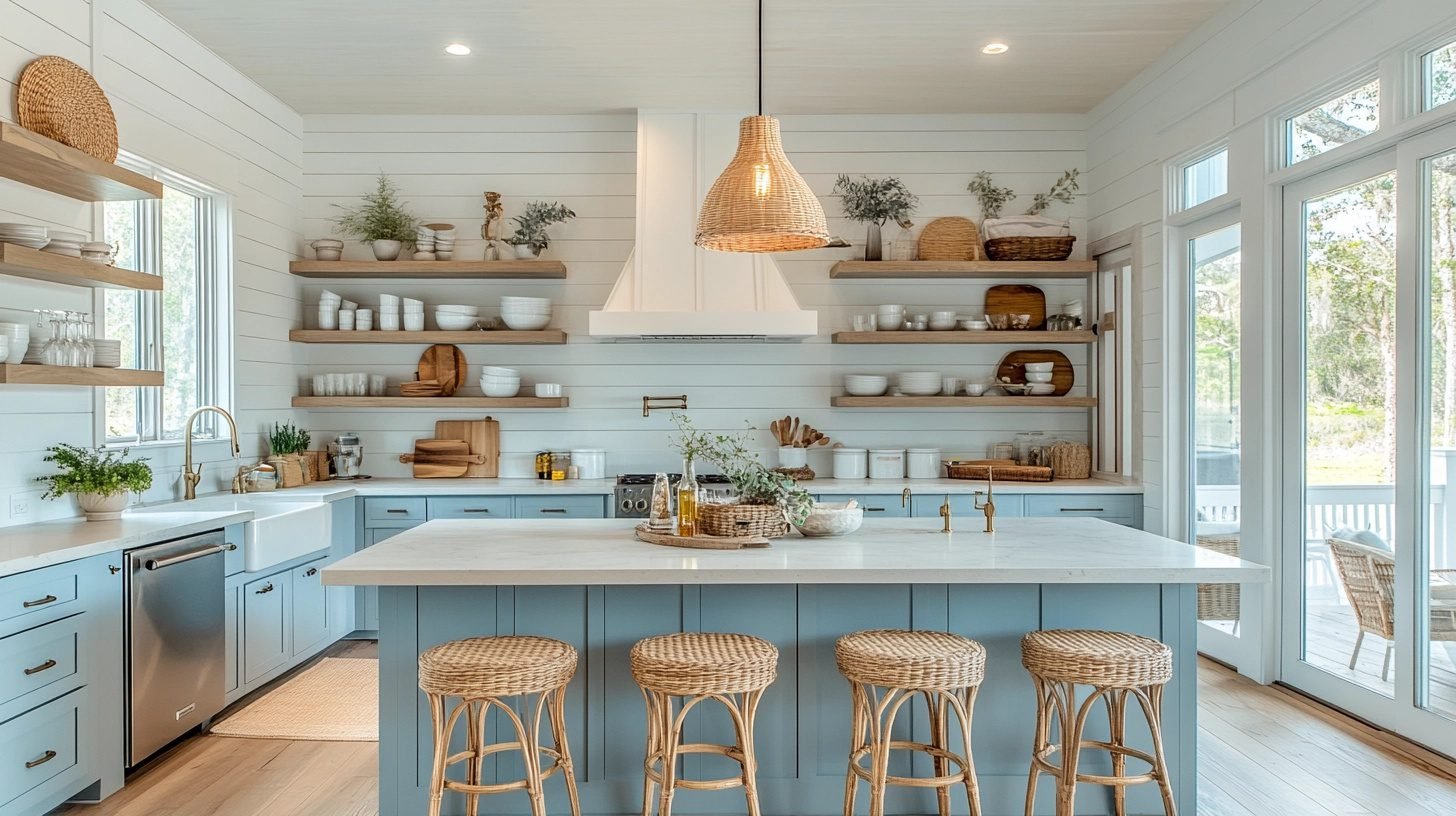 29 Classic Coastal Preppy Kitchen Ideas For A Sophisticated Beach ...