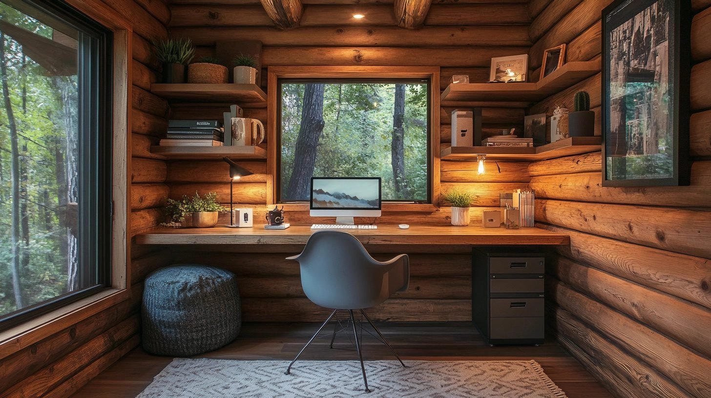 29 Small Cabin Office Ideas For A Cozy And Productive Workspace ...