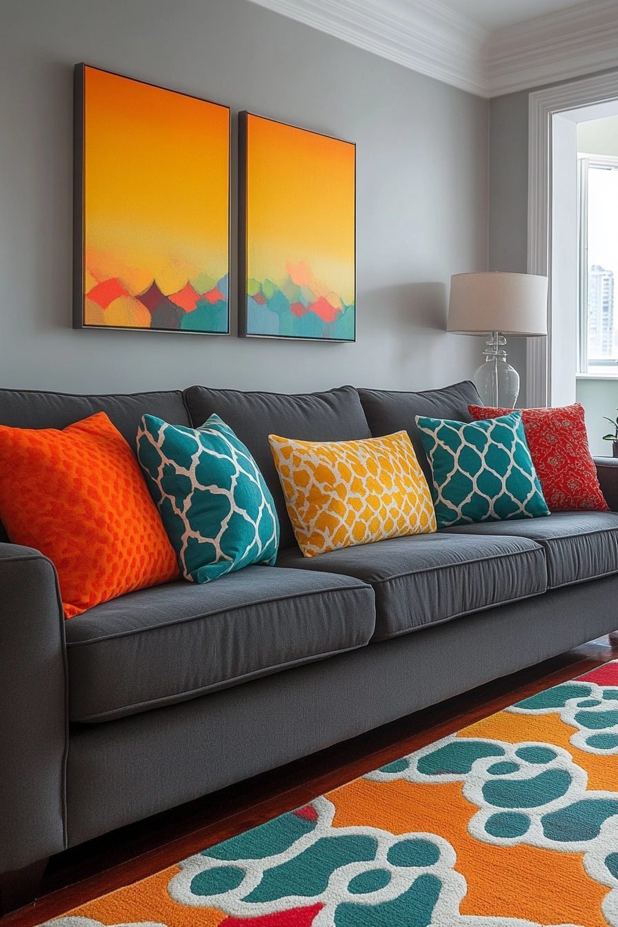 29 Grey Sofa Living Room Ideas To Pair With Bold Accents - Courtneys World
