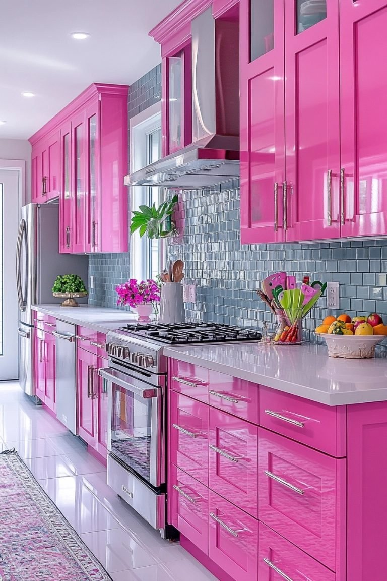 19 Pink Kitchen Cabinets For A Sweet And Chic Kitchen Design ...