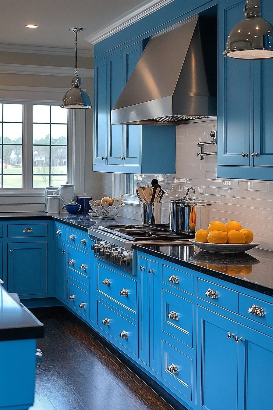 19 Powder Blue Kitchen Cabinets For A Fresh And Airy Kitchen Design ...