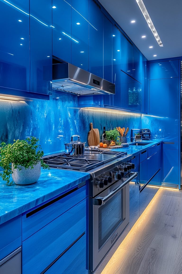 19 Blue Kitchen Cabinets That Bring Color And Personality To Your Space ...