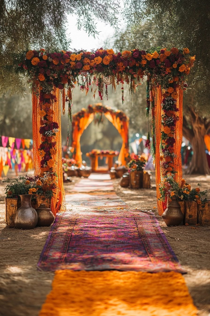 29 Boho Wedding Arch Ideas To Create A Dreamy Backdrop - Courtneys World
