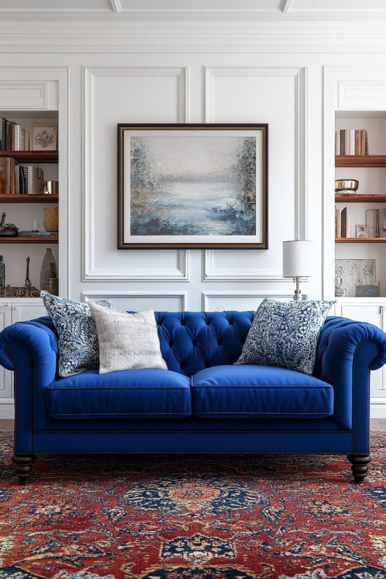 29 Blue Couch Living Room Ideas For A Calm And Sophisticated Vibe ...