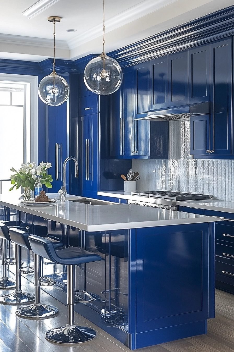 19 Blue Kitchen Cabinets That Bring Color And Personality To Your Space ...