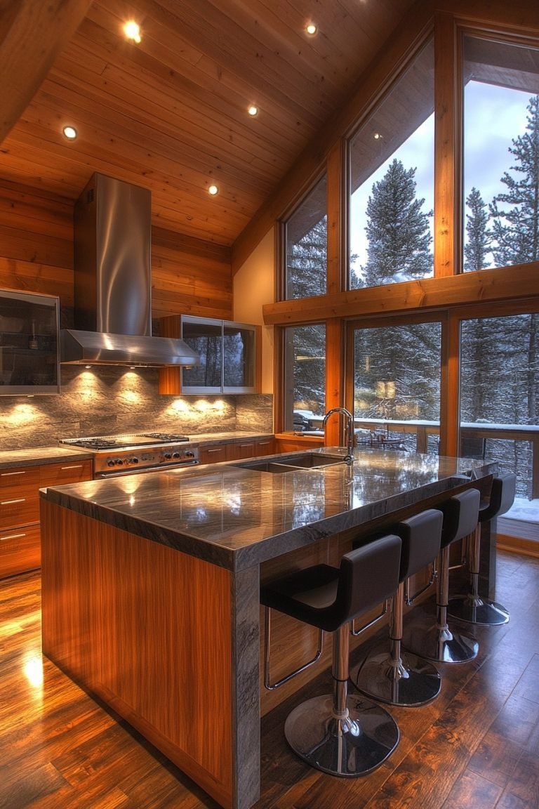 29 Little Cabin Kitchen Ideas For A Warm And Inviting Cooking Area ...