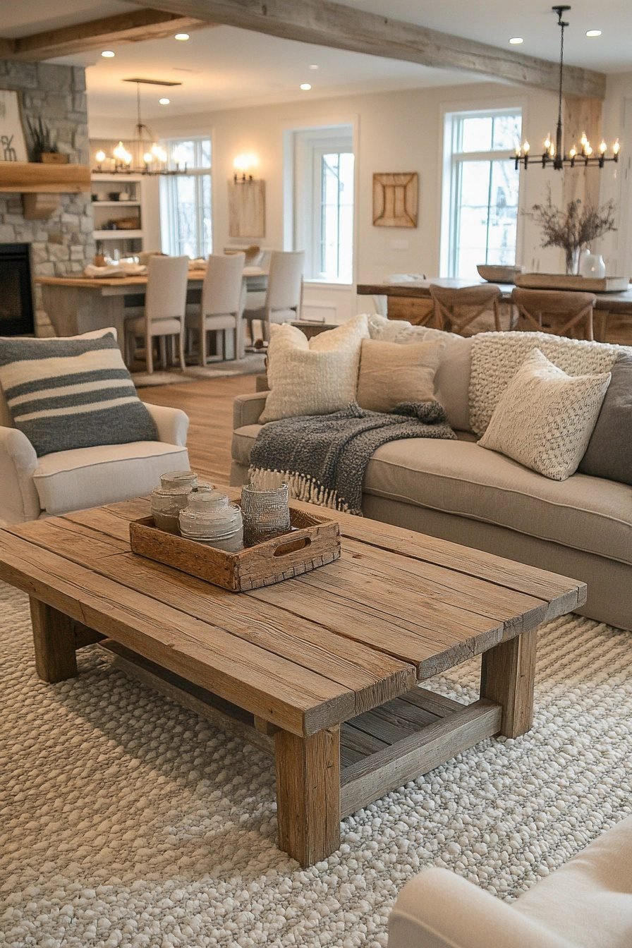 29 Rustic Modern Living Room Ideas To Bring A Fresh Twist To Country ...