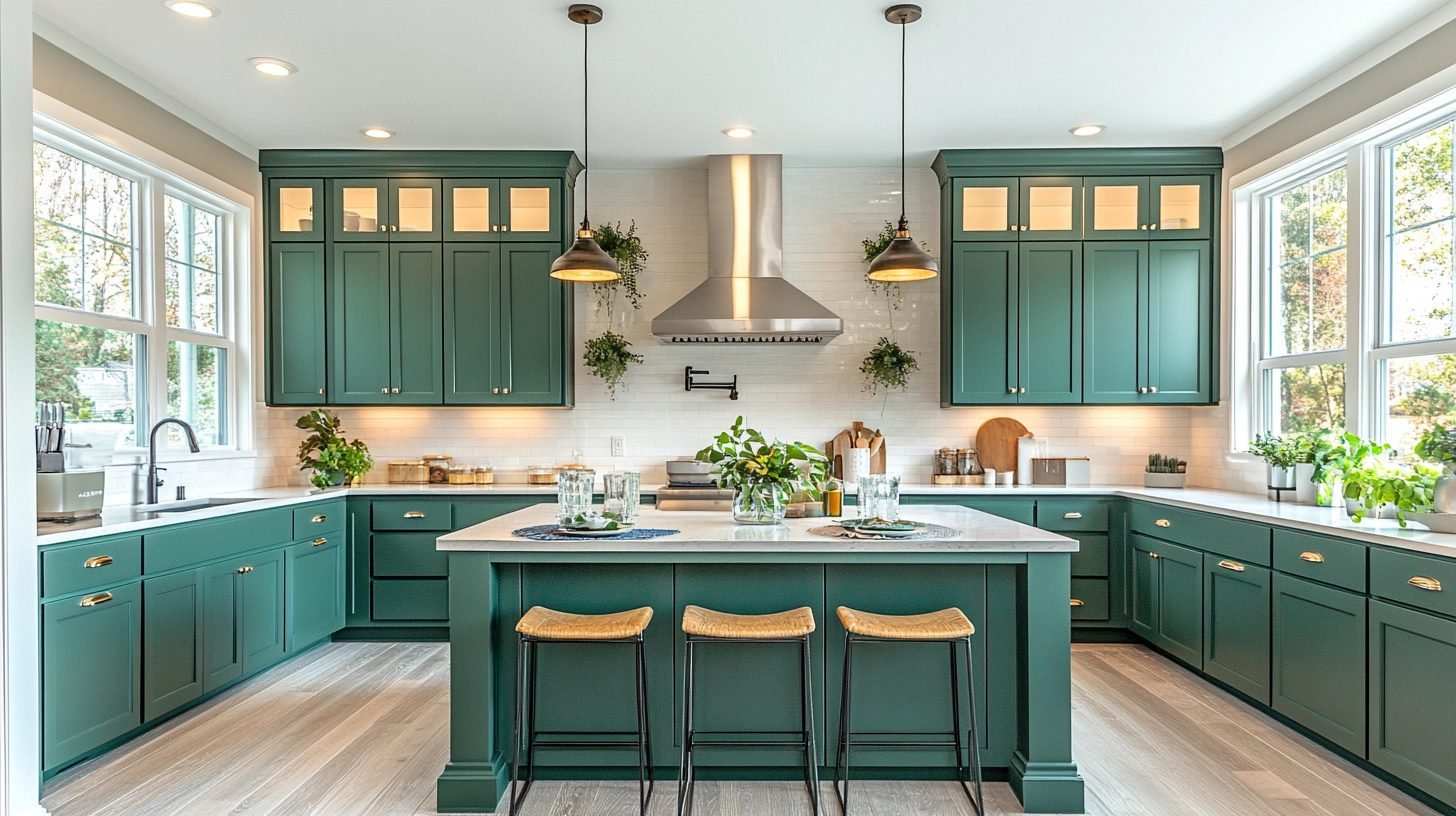 19 Emerald Green Kitchen Cabinets For A Luxe And Vibrant Look ...