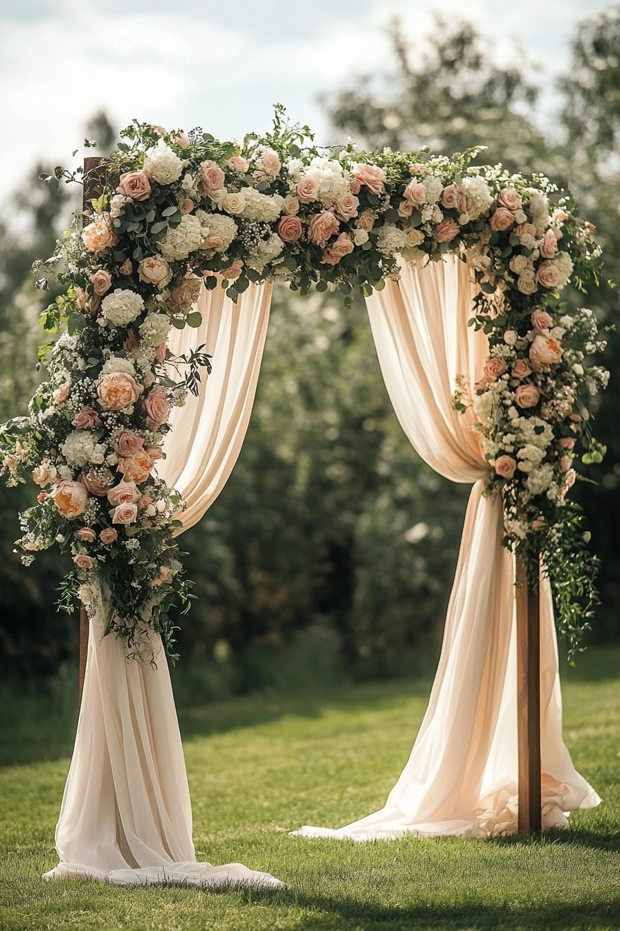29 Boho Wedding Arch Ideas To Create A Dreamy Backdrop - Courtneys World
