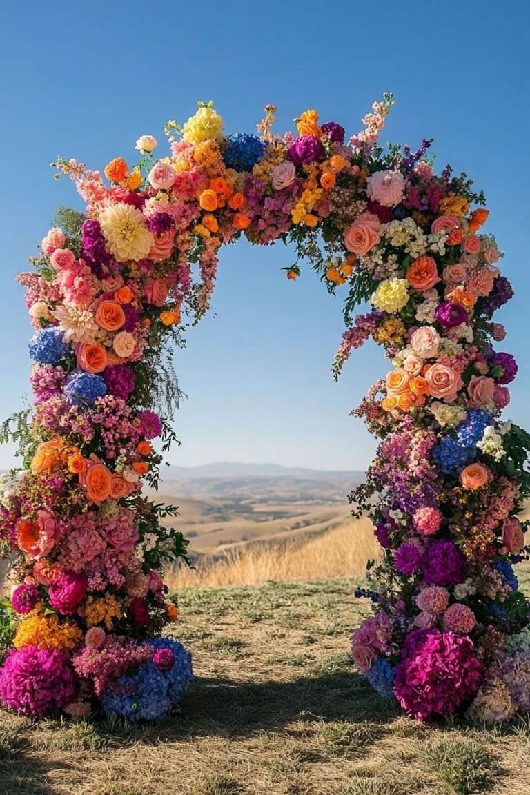 29 Boho Wedding Arch Ideas To Create A Dreamy Backdrop - Courtneys World
