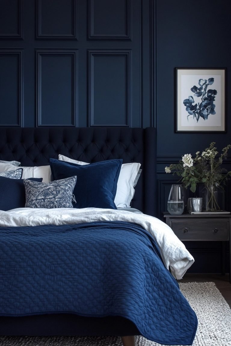29 Moody Blue Bedroom Ideas For A Dark And Dreamy Vibe - Courtneys World