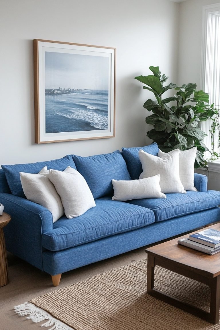 29 Blue Couch Living Room Ideas For A Calm And Sophisticated Vibe ...