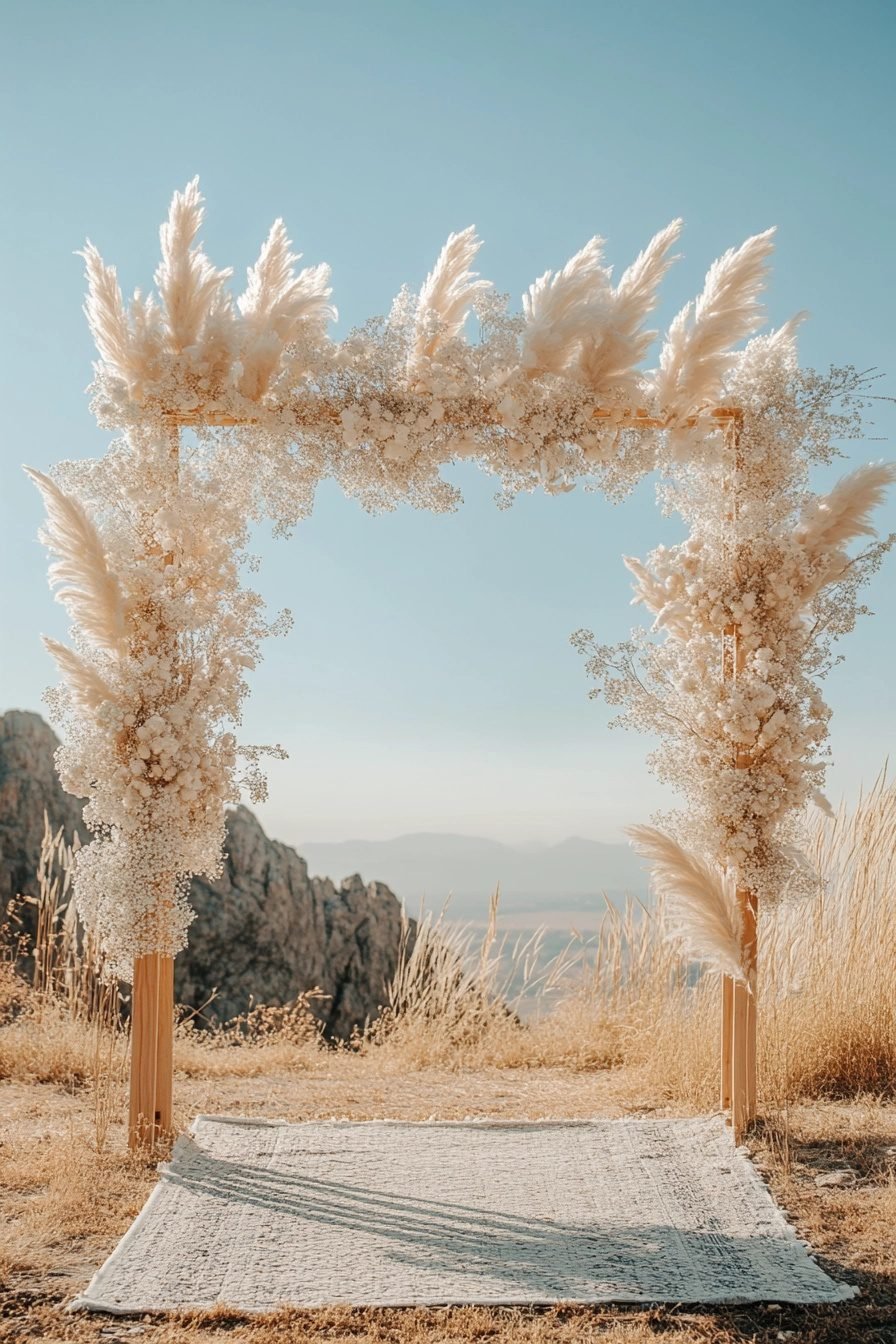 29 Boho Wedding Arch Ideas To Create A Dreamy Backdrop - Courtneys World