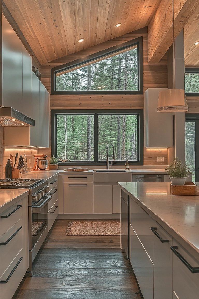 29 Little Cabin Kitchen Ideas For A Warm And Inviting Cooking Area ...