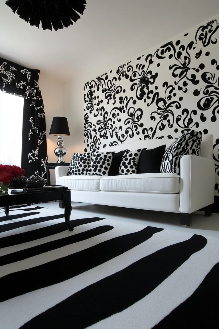 29 Black And White Living Room Ideas For A Chic Monochrome Aesthetic ...