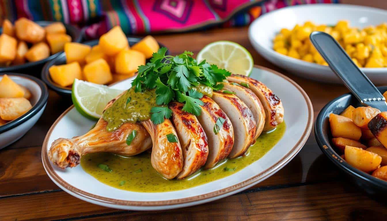 Peruvian-Style Chicken With Green Sauce Recipe