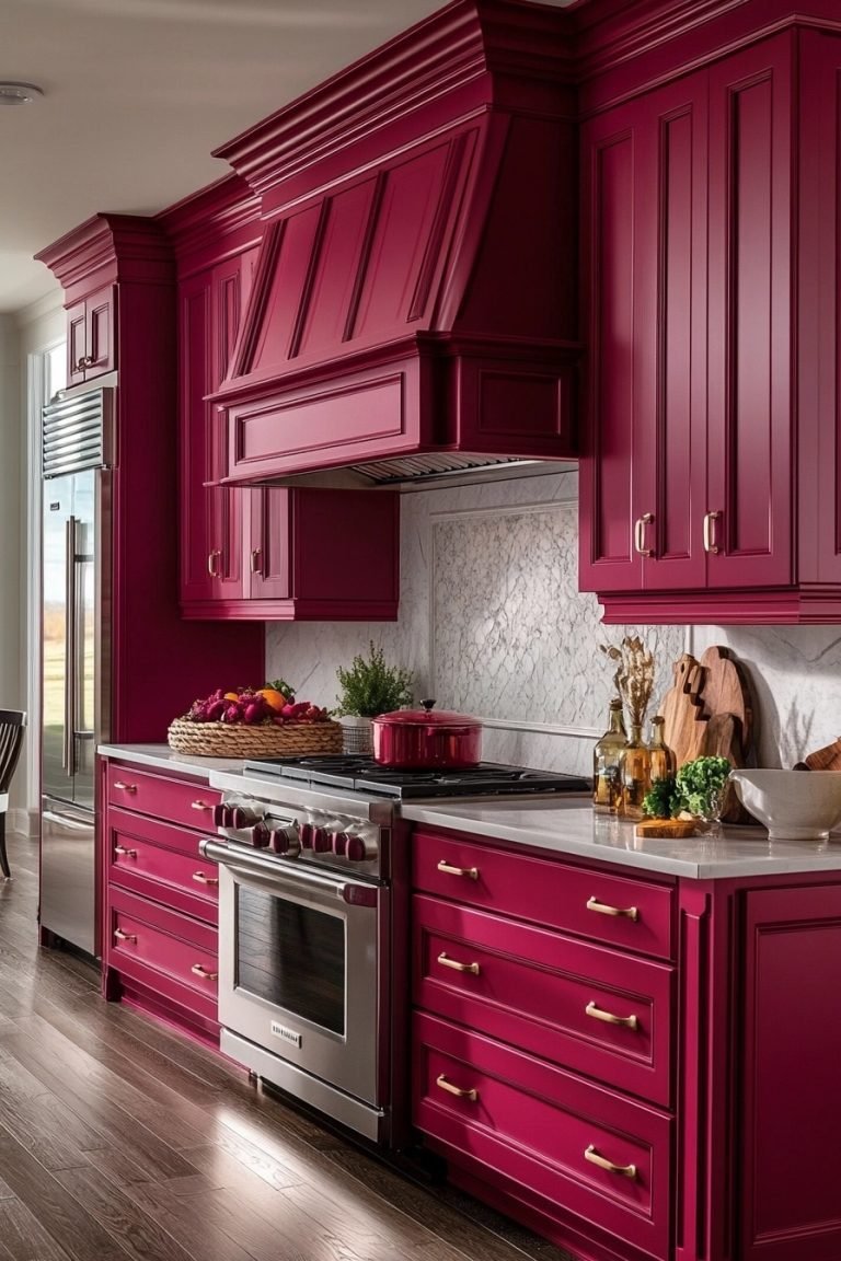 19 Red Kitchen Cabinets For A Striking And Unique Kitchen Design ...