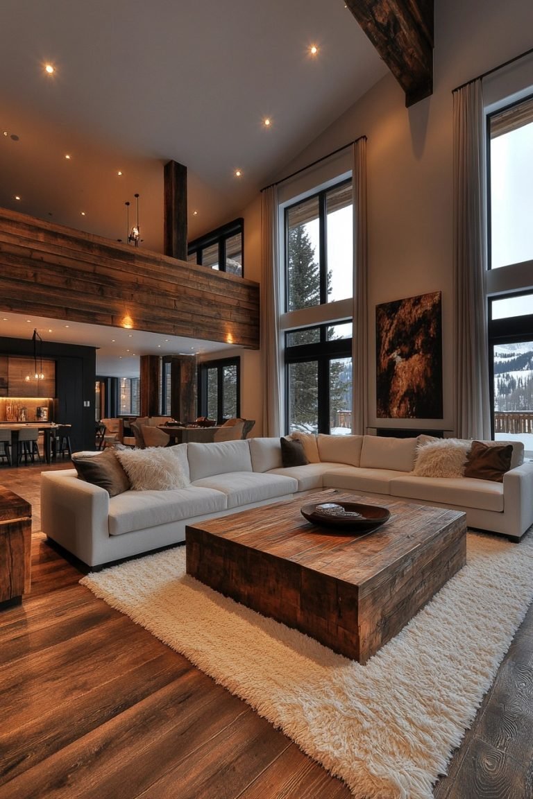 29 Rustic Modern Living Room Ideas To Bring A Fresh Twist To Country ...