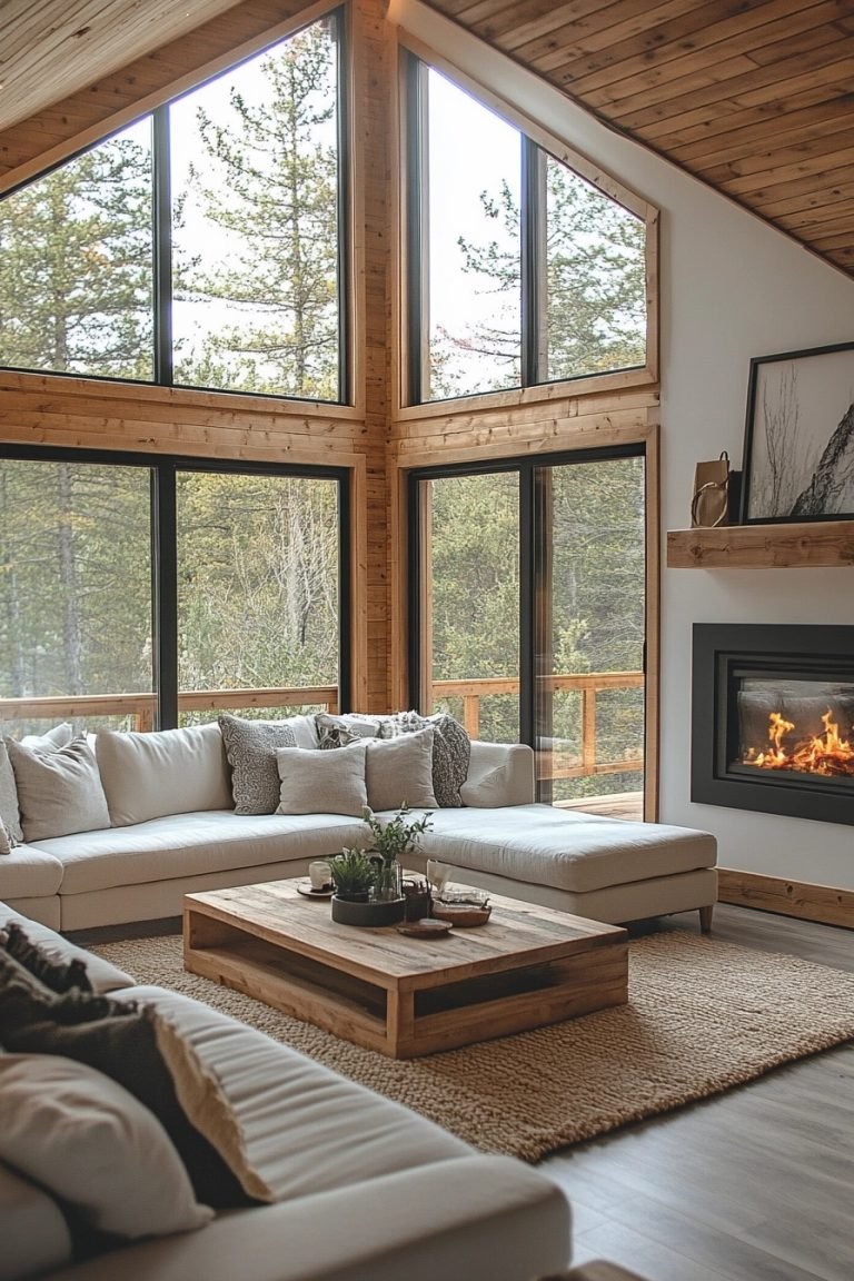 29 Little Cabin Living Room Ideas For A Modern Rustic Look - Courtneys ...