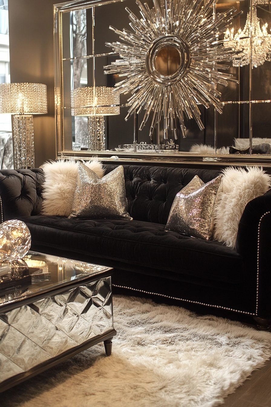 29 Black Couch Living Room Ideas To Make A Statement With Dark ...