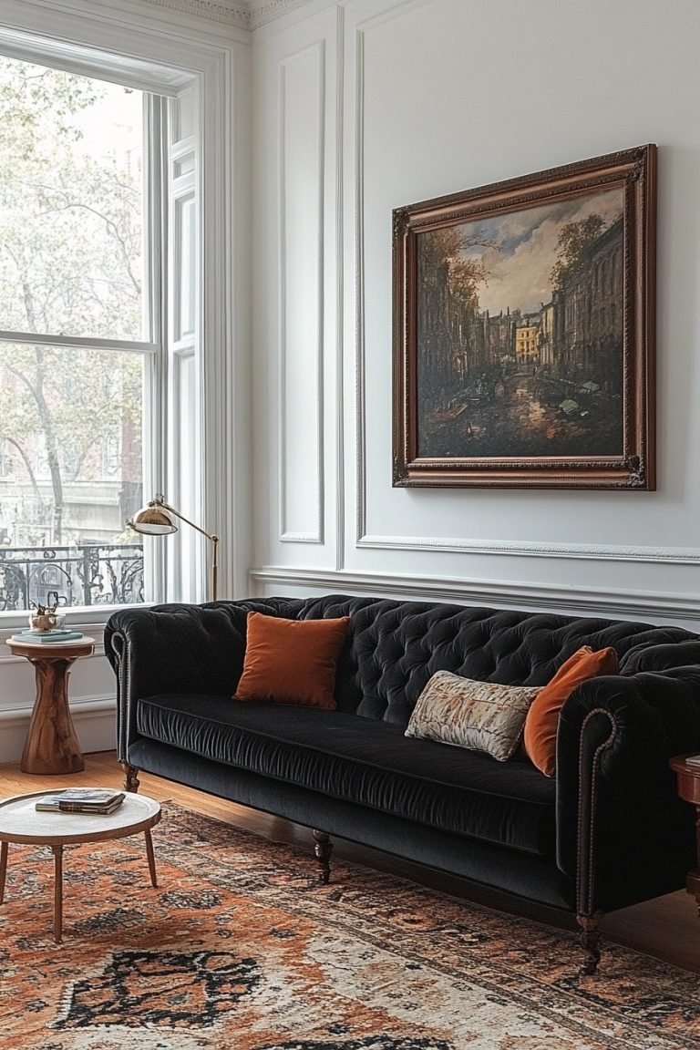 29 Black Couch Living Room Ideas To Make A Statement With Dark ...